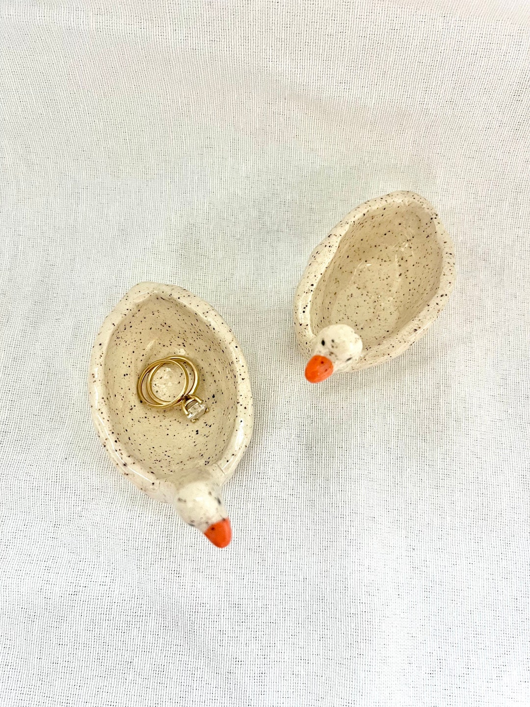 Silly Goose Ceramic Ring Dish, Trinket Tray- Handmade (with Love ...