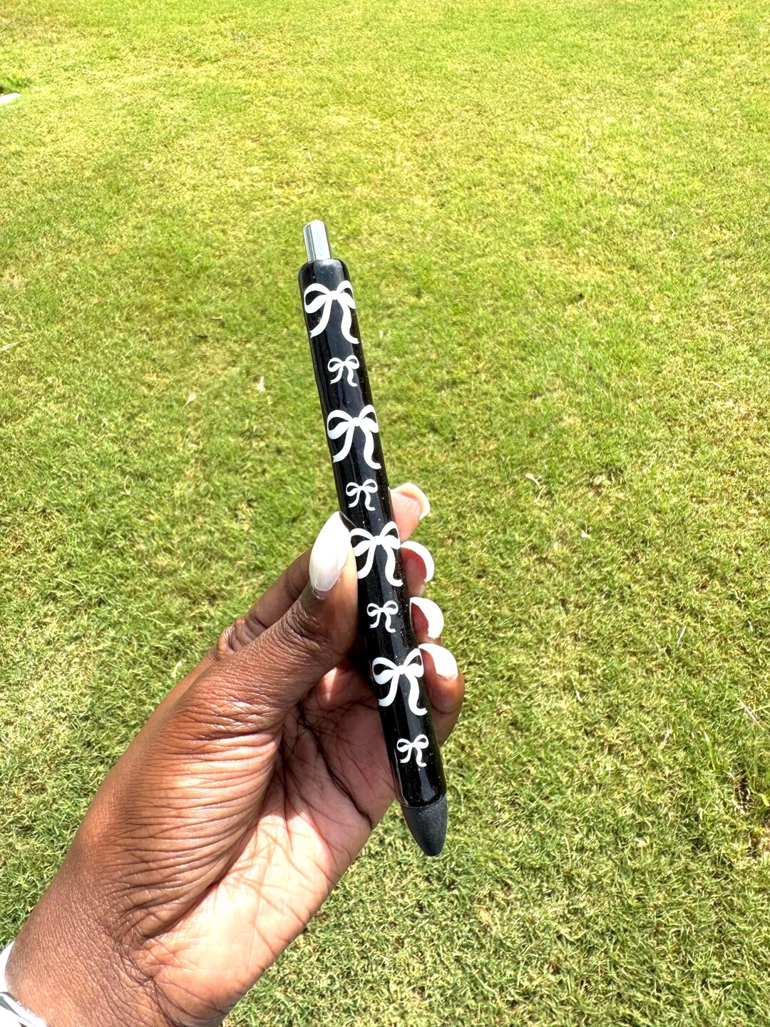 Bow Glitter Pen - Etsy