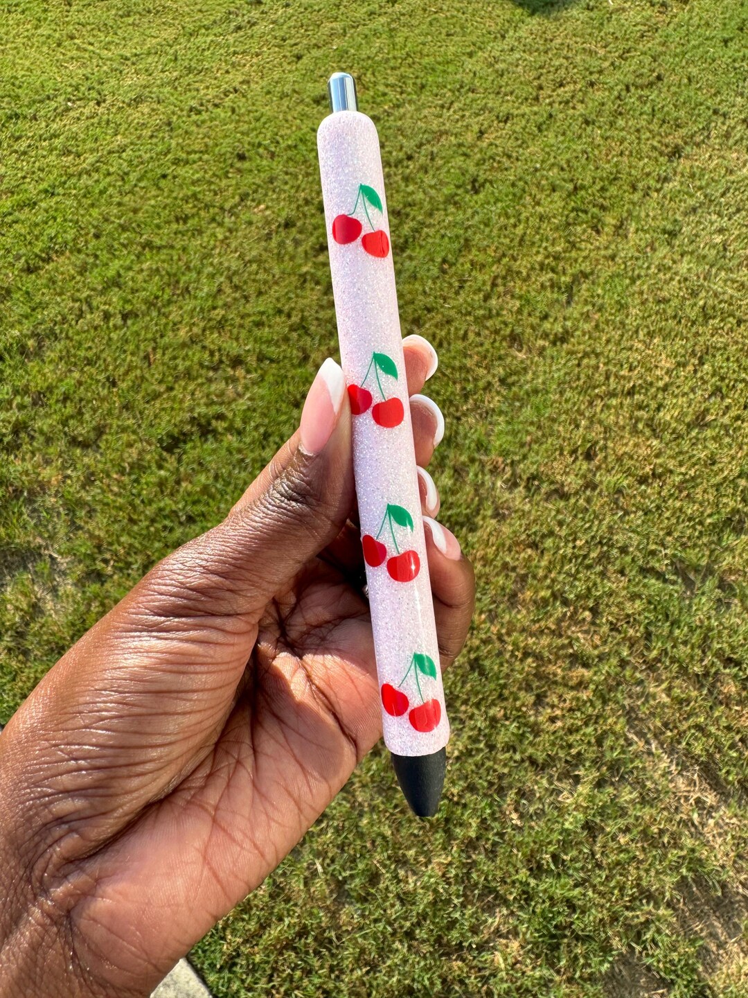 Cherries Glitter Pen | Gel Pen | Refillable Pen - Etsy
