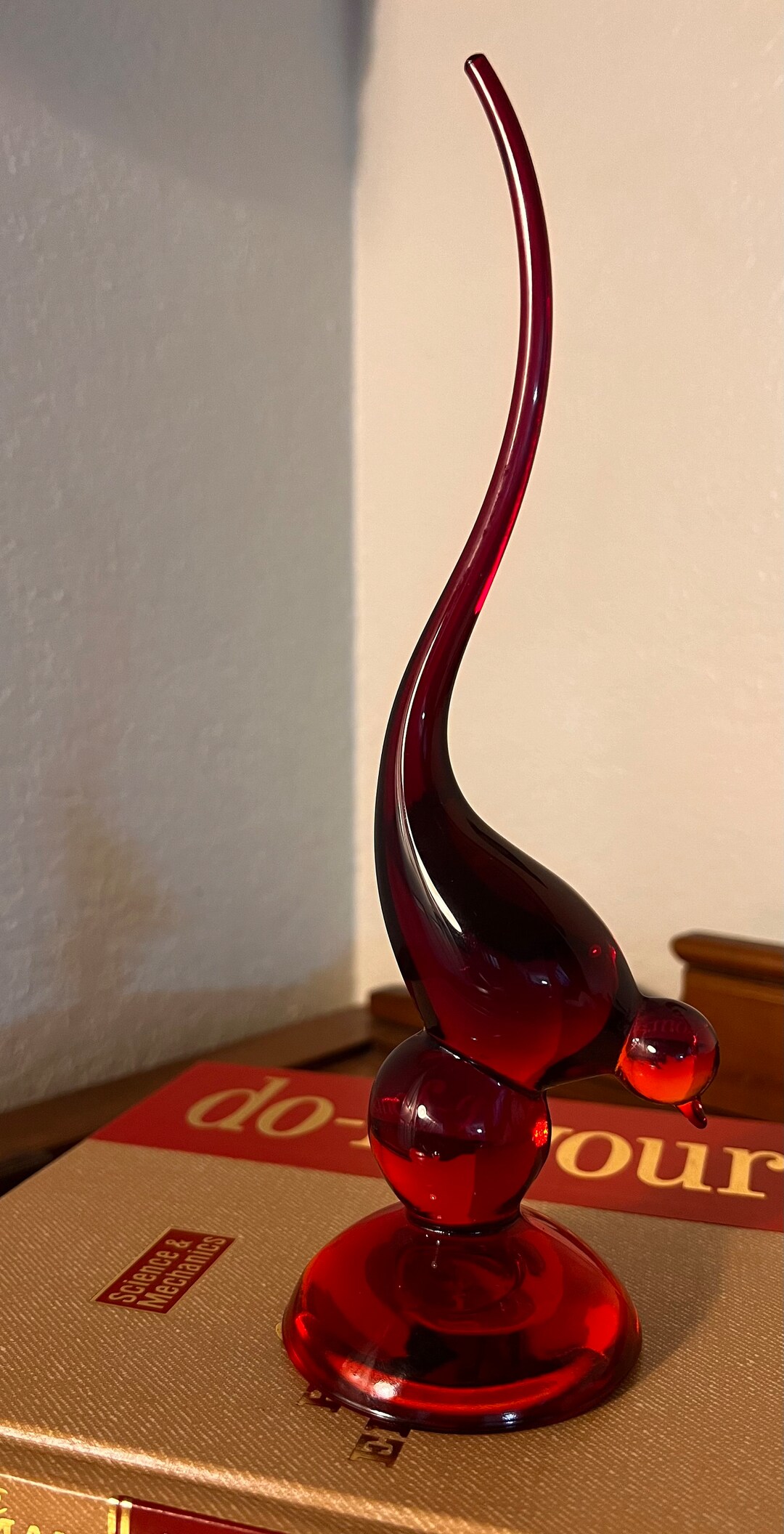 Viking Ruby Red Long Tail Bird - Etsy