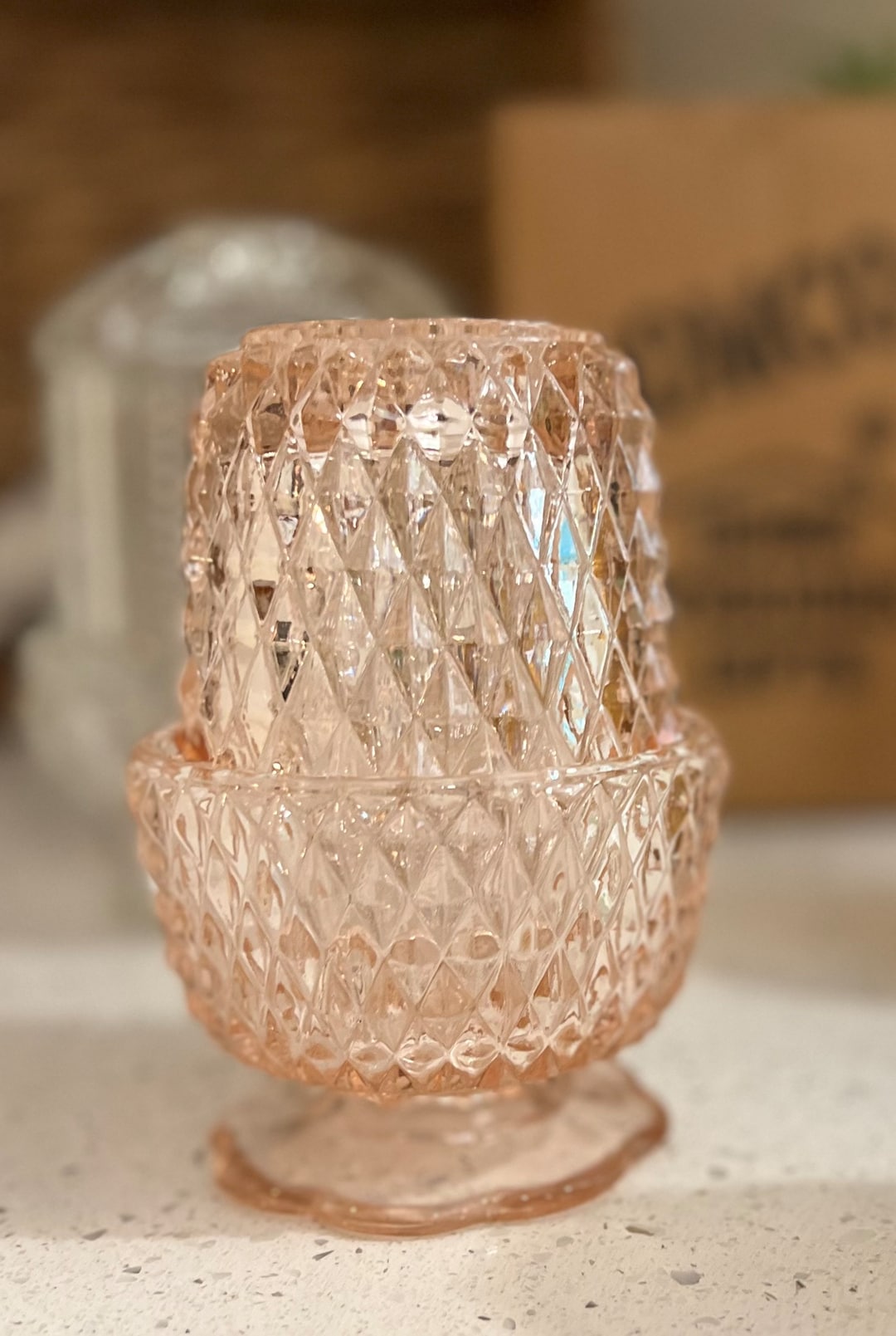 Pink diamond Point Fairy Lamp - Etsy