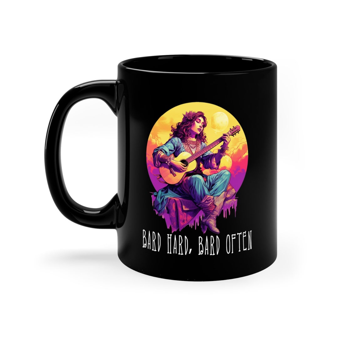 Female Bard Hard V2 Black or White Coffee Mug Tabletop RPG - Etsy