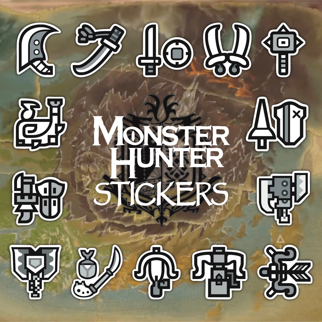Monster Hunter World Weapon Stickers - Etsy