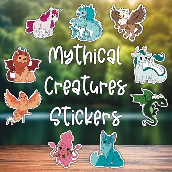 Cute Mythical Creatures Stickers - Etsy