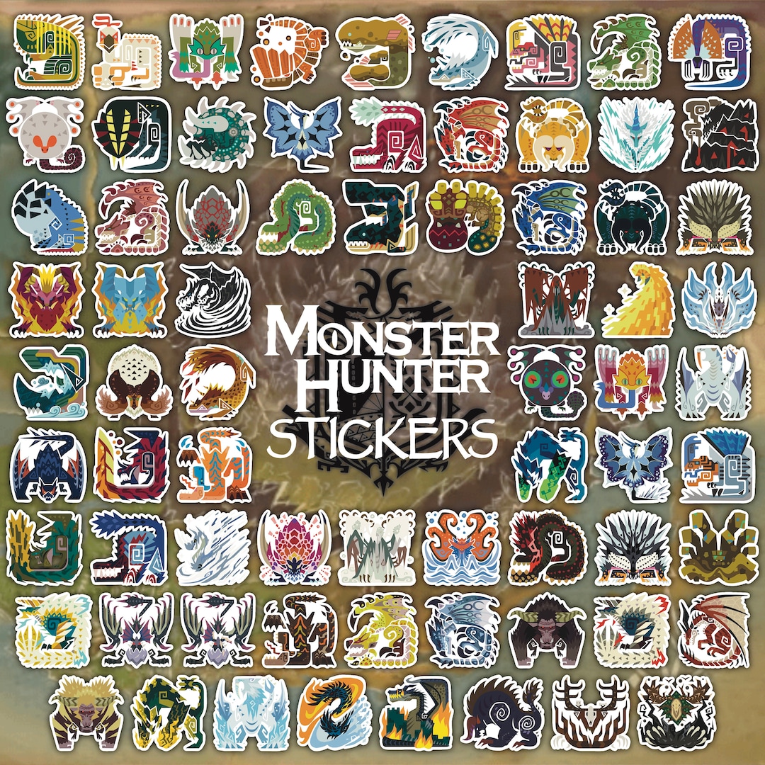 Monster Hunter World Stickers Full Collection - Etsy