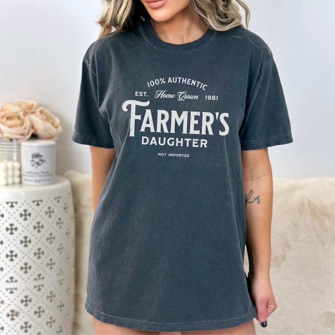 Comfort Colors Vintage Farming Shirt for Farm Daughter, Farm Lover Gift ...
