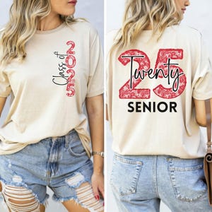 Custom Lace 2025 Senior Shirt, Class of 2025 Tshirt, Custom School ...