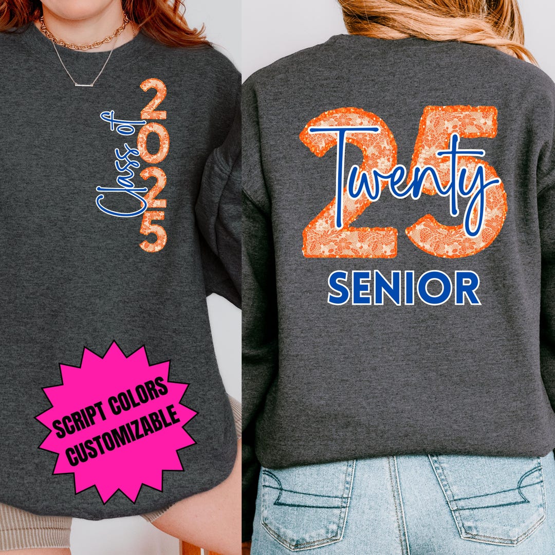 Custom Lace 2025 Senior Shirt, Class of 2025 Tshirt, Custom School ...