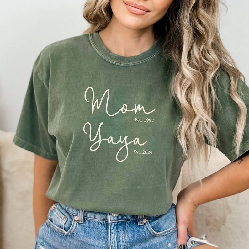 Custom Yaya Shirt, Custom Colors T-shirt for Grandmother Mom Gift ...