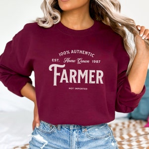 Custom Vintage Farming Sweatshirt, Farm Lover Gift, Cow Dairy Farm T ...