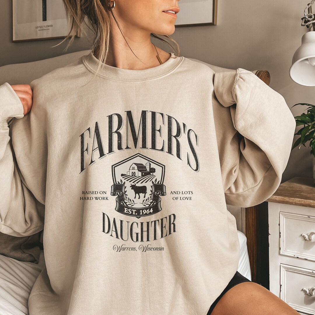 Custom Vintage Farming Sweatshirt, Farm Lover Gift, Cow Dairy Farm T ...