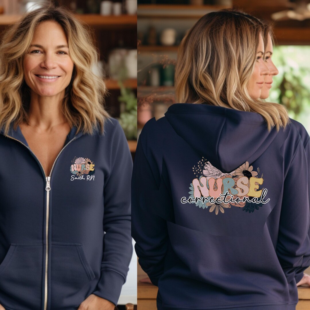 Custom Correctional Nurse Full Zip Jacket, Gift Forensic Nurse Hoodie ...