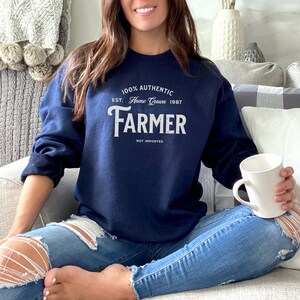 Custom Vintage Farming Sweatshirt, Farm Lover Gift, Cow Dairy Farm T ...