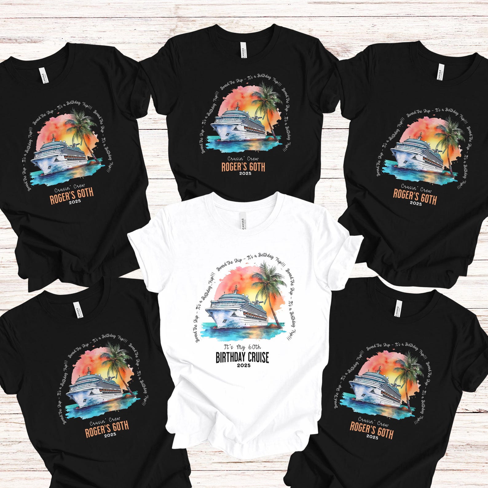 Custom Birthday Cruise Group Shirts, Matching Cruising Crew Birthday T ...