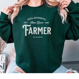 Custom Vintage Farming Sweatshirt, Farm Lover Gift, Cow Dairy Farm T ...