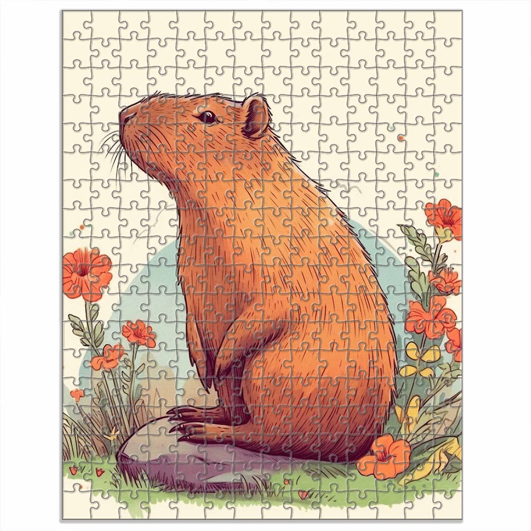 Capybara Jigsaw Puzzle 252 Pieces for Adults Dog Jigsaw - Etsy