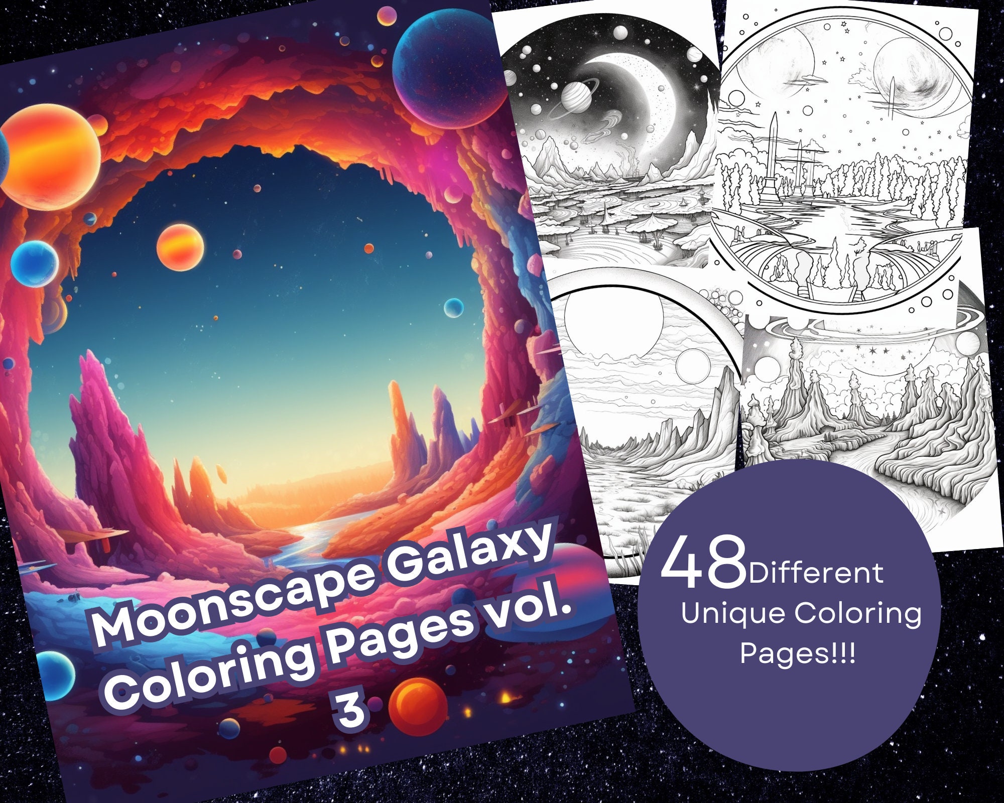 Galaxy Coloring Page