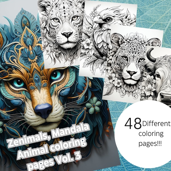 Animal Mandala Svg - Etsy