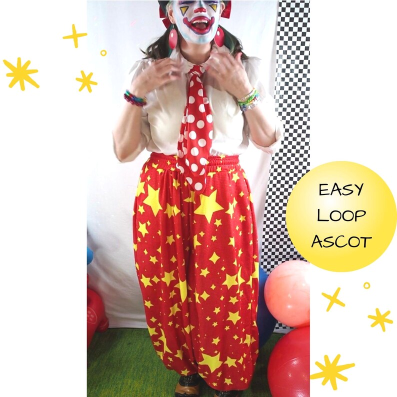 Red Polkadot Clown Cravat, Ascot Tie Circus Core Silly Fun Clowncore ...