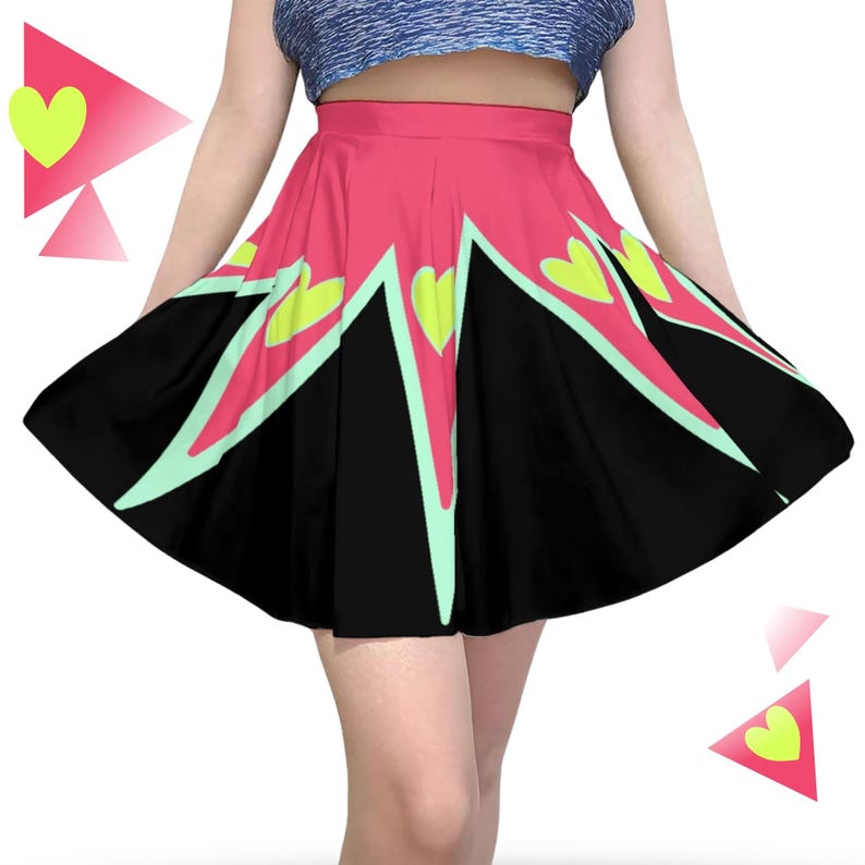 Wizz-bang Burst Jester Skater Skirt, Cool Plus Size Cosplay Clown ...