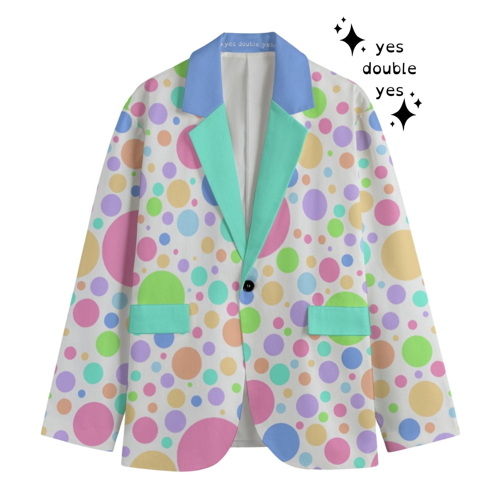 Softie Spots Clowncore Blazer, Nonbinary Clown Suit Jacket Cotton ...