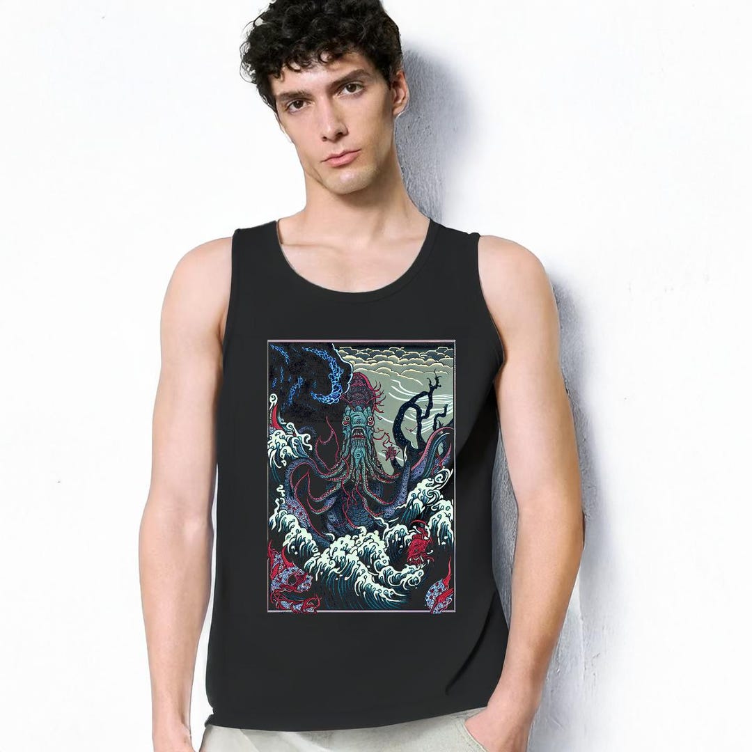 Horror Depths Pump Cover, Cthulhu Muscle Tank Top for Weird Men - Etsy