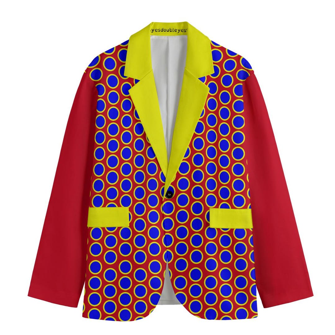 Clown Dot Blazer, Clowncore Circus Suit Jacket in Primary Colors - Etsy