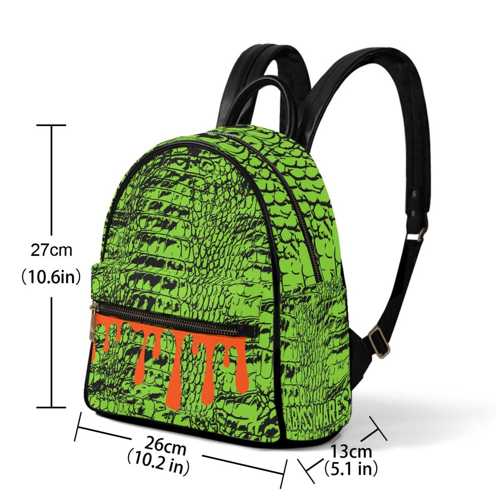 Drip Croc Y2K Mini Backpack Green Orange Slime Weirdcore Crocodile ...