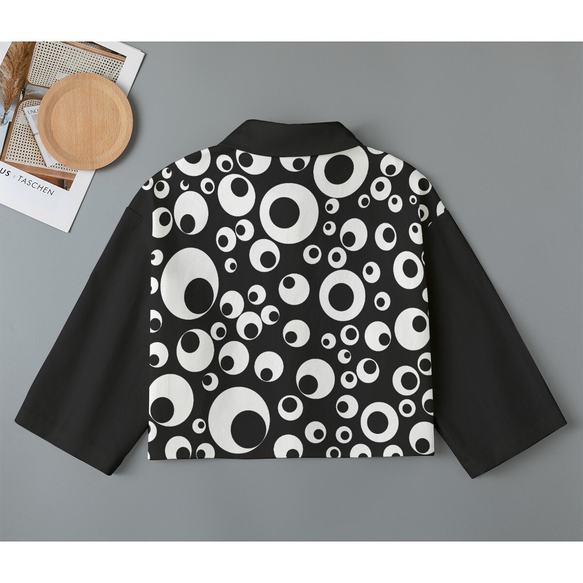 Googly Eyes Bolero Whimsigoth Weirdcore Cropped Jean Jacket Everything ...