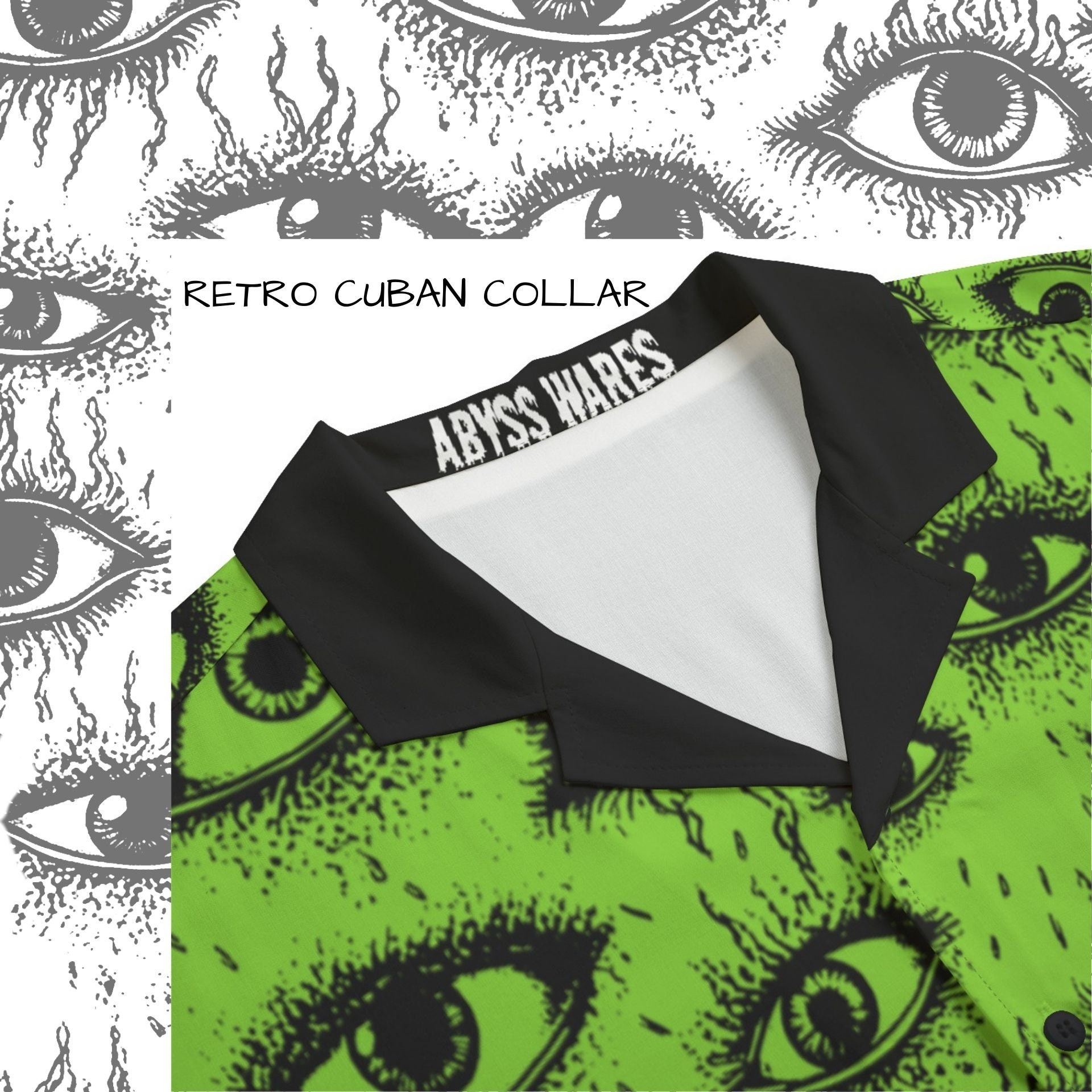 Weirdcore Eyeball Mens Bowling Shirt Gothic Clothes Weird Stuff Alt ...