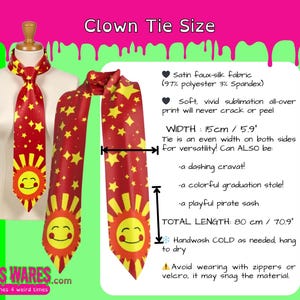 Red Polkadot Clown Cravat, Ascot Tie Circus Core Silly Fun Clowncore ...