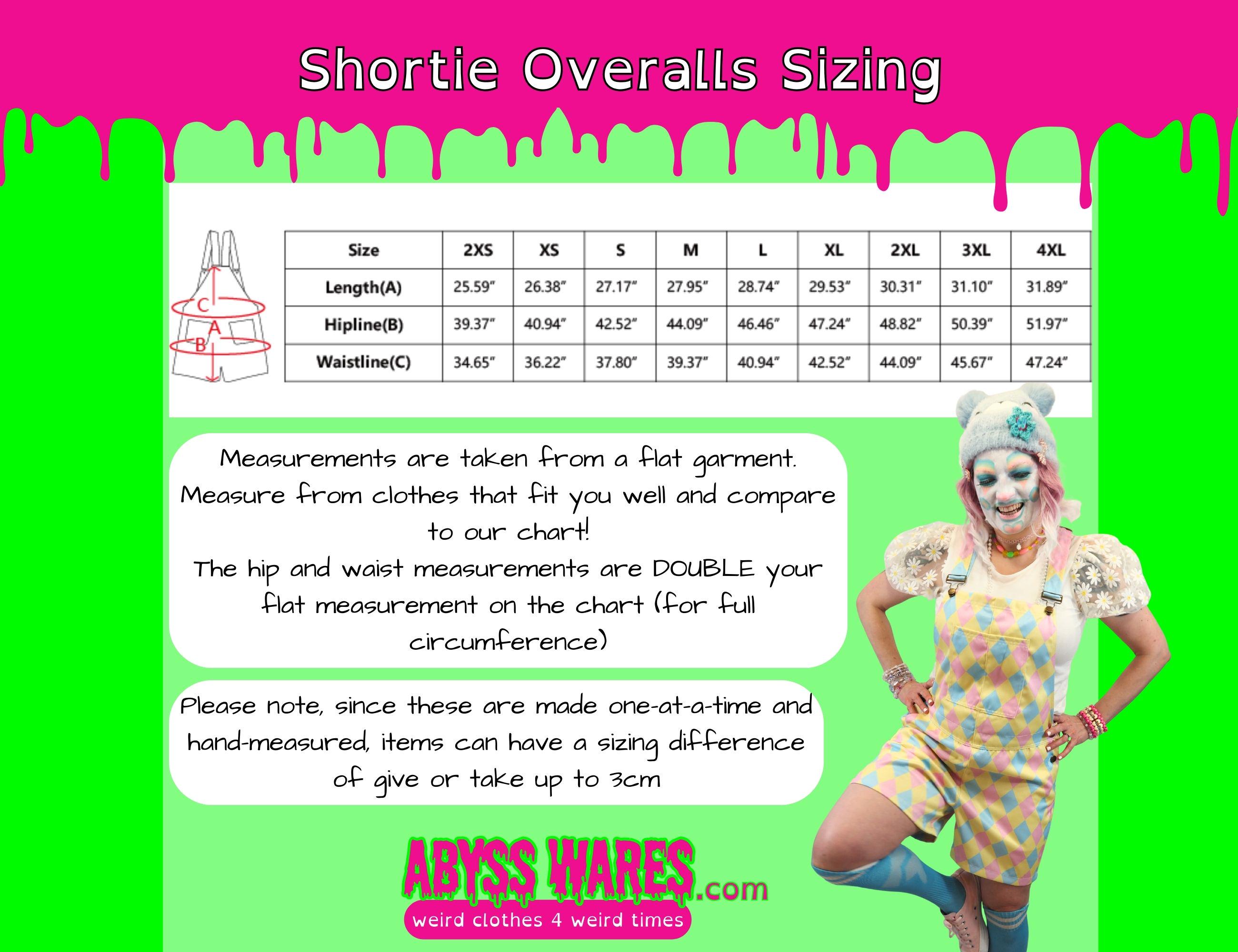 Rainbow Star Party Shortie Overalls, Kidcore Decora Clothing Quirky ...