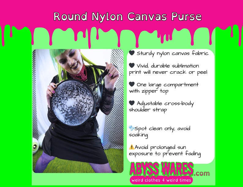 Disco Ball Purse Crossbody Bag, Cute Retro Round Satchel Zipper Pouch ...
