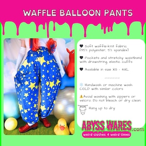 Sun Stripe Clown Pantaloons, Nonbinary Cosplay Clowncore Red and Yellow ...