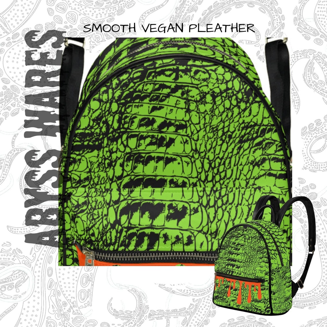 Drip Croc Y2K Mini Backpack Green Orange Slime Weirdcore Crocodile ...