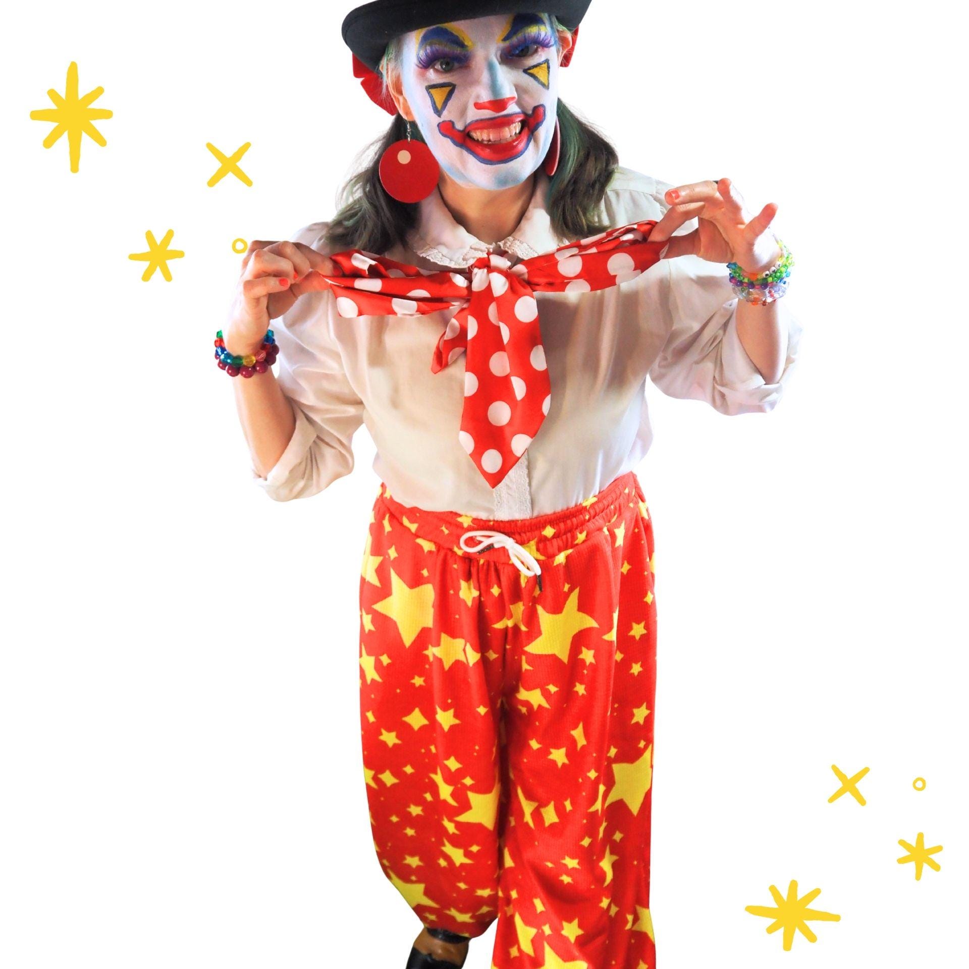Red Polkadot Clown Cravat, Ascot Tie Circus Core Silly Fun Clowncore ...