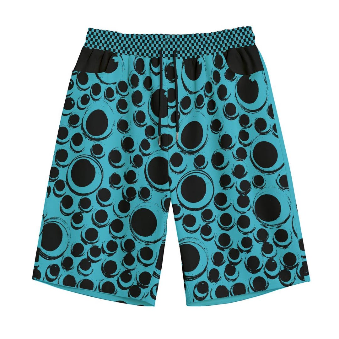 Blue Googly Eyes Zine Shorts Cotton Jorts, Weirdcore Scenecore Eyeball ...