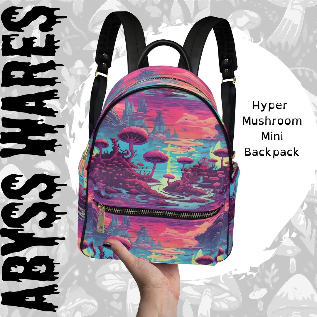 Magic Mushroom Rave Y2K Mini Backpack Weird Stuff Shroom Decora Visual ...