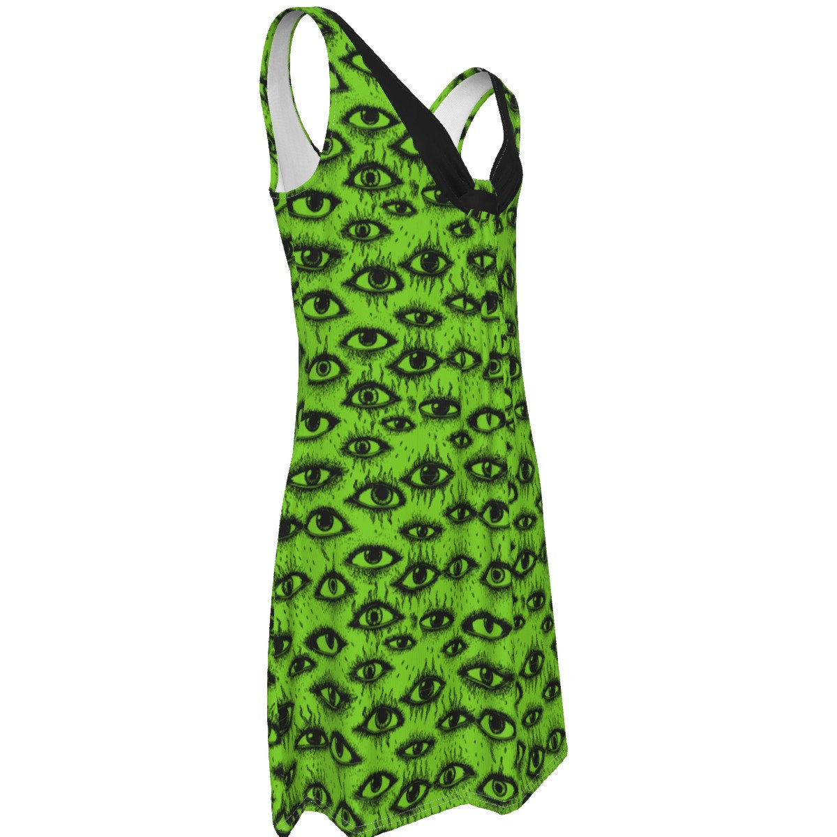 Alien Evil Eye Green Weirdcore Dress Alien Monster Eyeballs - Etsy