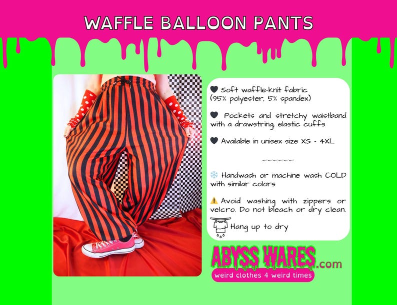Jolly Stripe Balloon Clown Pants, Nonbinary Yellow Orange Red Blue ...