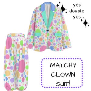 Softie Spots Clowncore Blazer, Nonbinary Clown Suit Jacket Cotton ...