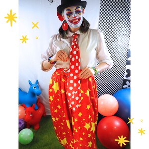 Red Polkadot Clown Cravat, Ascot Tie Circus Core Silly Fun Clowncore ...