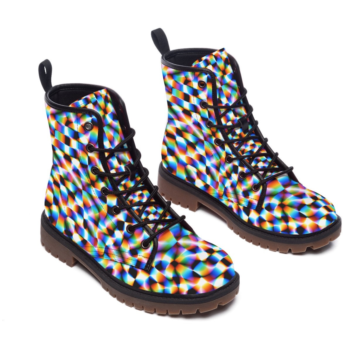 Checker Hacker Combat Boots Vaporwave Whimsigoth Nonbinary Weirdcore ...
