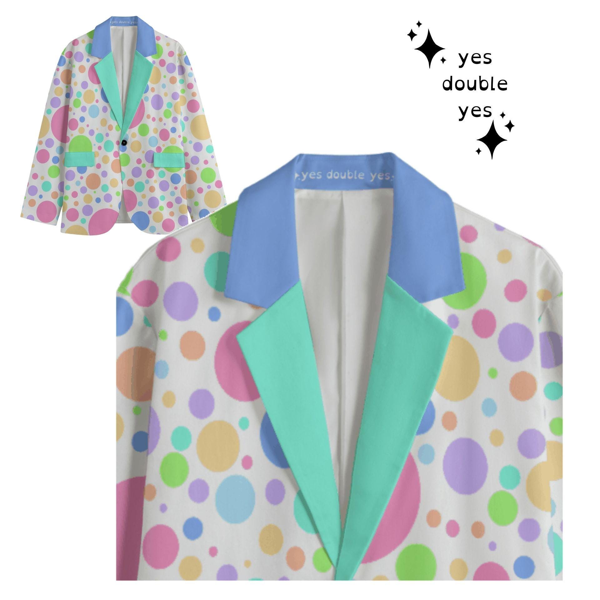 Softie Spots Clowncore Blazer, Nonbinary Clown Suit Jacket Cotton ...
