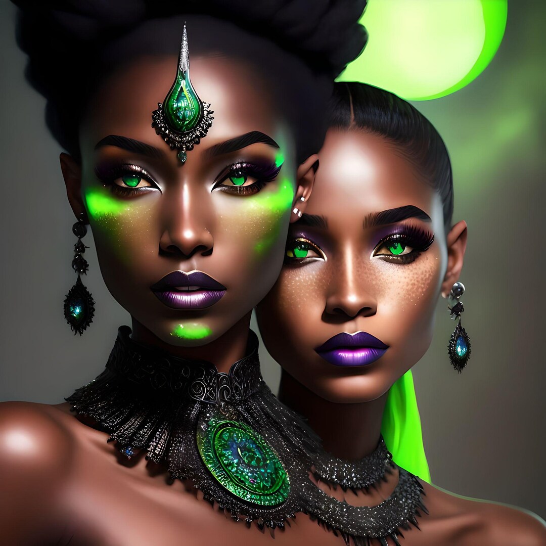 Black Digital Art Created by Artificial Intelligence - Etsy