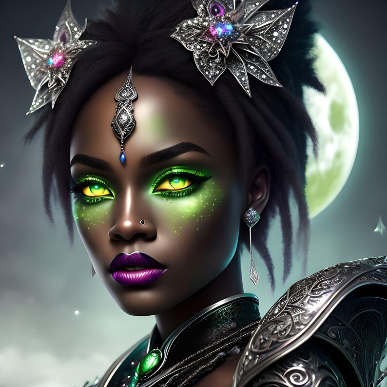 Black Digital Art Created by Artificial Intelligence - Etsy