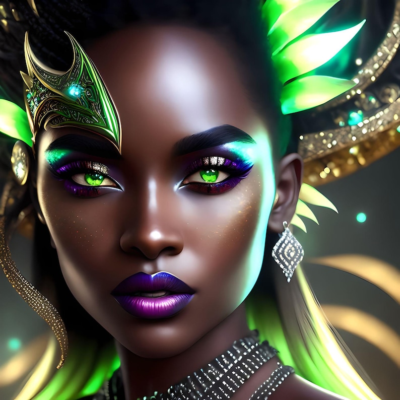 Black Digital Art Created by Artificial Intelligence - Etsy