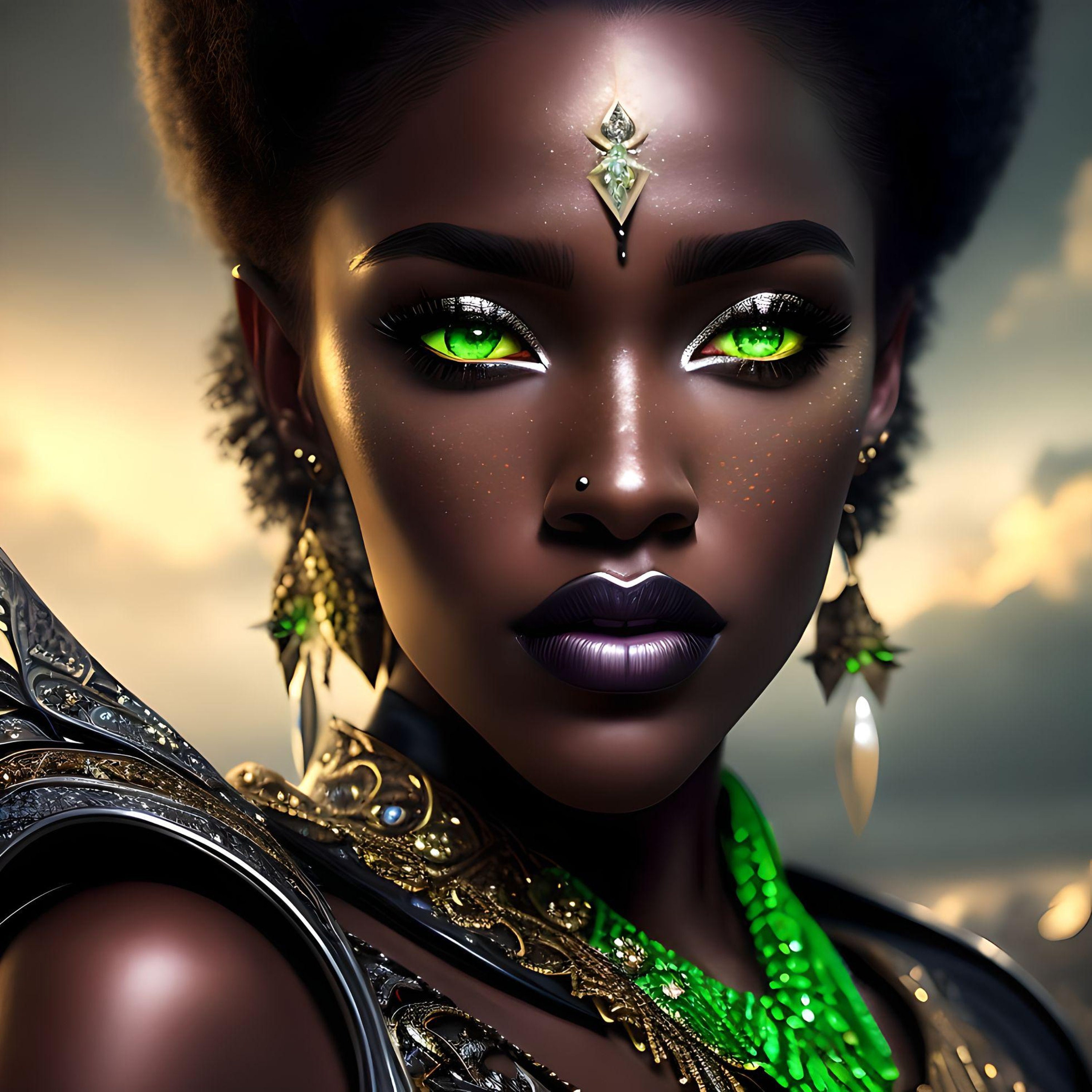 Black Digital Art Created by Artificial Intelligence - Etsy