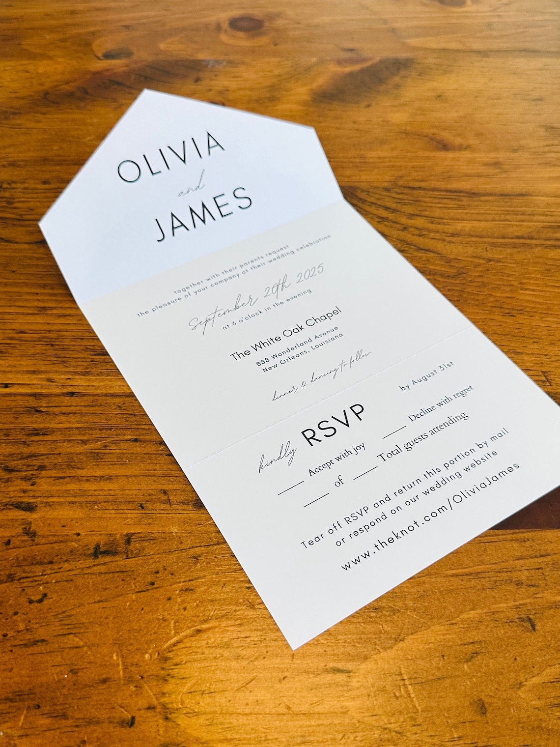 ALL-IN-ONE Invitation Template With Rsvp Card, Diy Fold and Send Invite ...