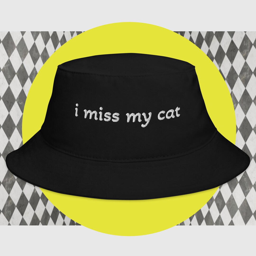 I Miss My Cat Bucket Hat, Rave Hat, Festival Hat, EDM Hat, Bucket Hat ...